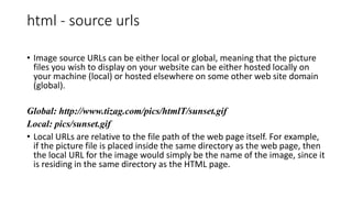 Html images and html backgrounds | PPTX | Web Design and HTML | Internet