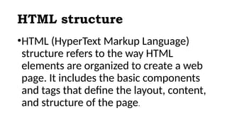 Introduction to HTML for my Special Class | PPTX