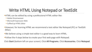 HTML Introduction | PPT