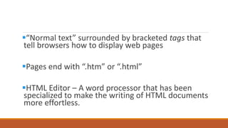 HTML Introduction | PPT
