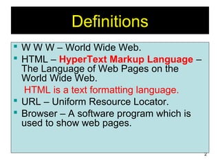 Html introduction | PPT