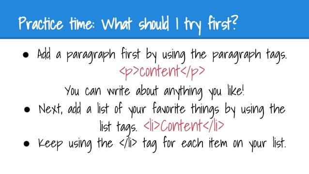 Intro to HTML (Kid's Class at TIY) | PDF | Web Design and HTML | Internet