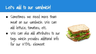 Intro to HTML (Kid's Class at TIY) | PDF