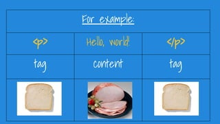 Intro to HTML (Kid's Class at TIY) | PDF