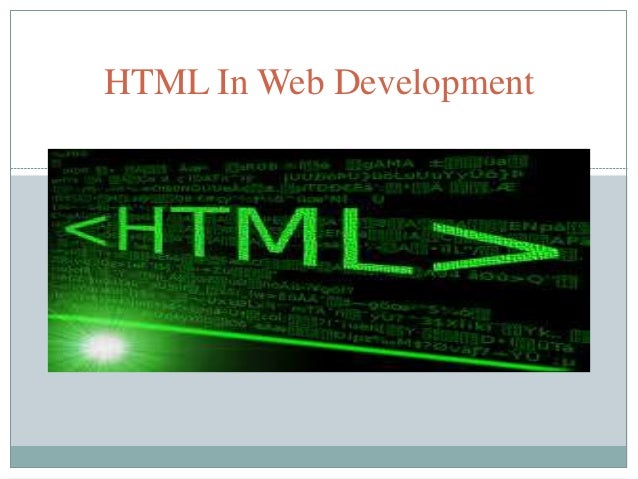 Html In Web Development