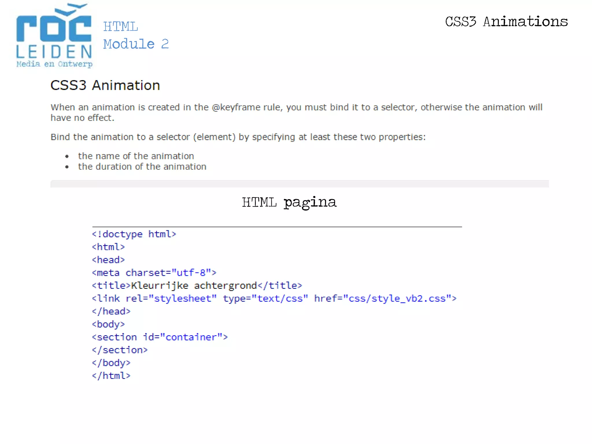 Html les 2.5_animation | PPT
