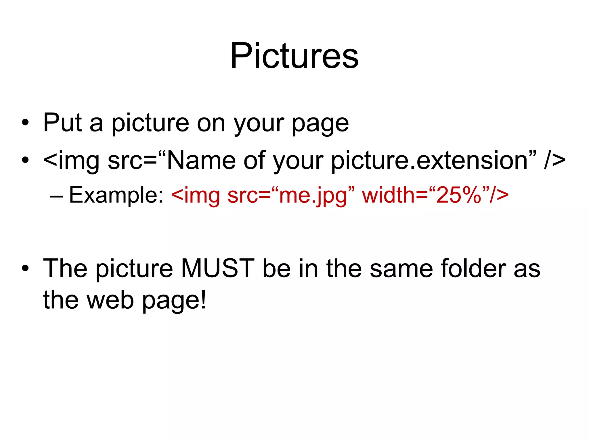 HTML Lesson 1 | PPTX