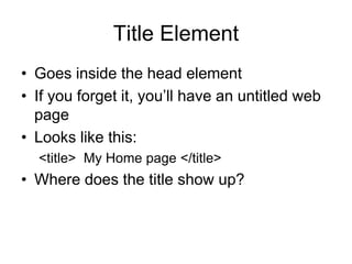 HTML Lesson 1 | PPT
