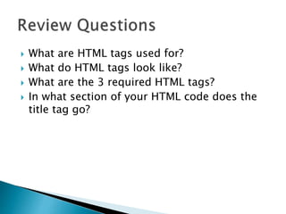HTML Lesson 2 | PPTX