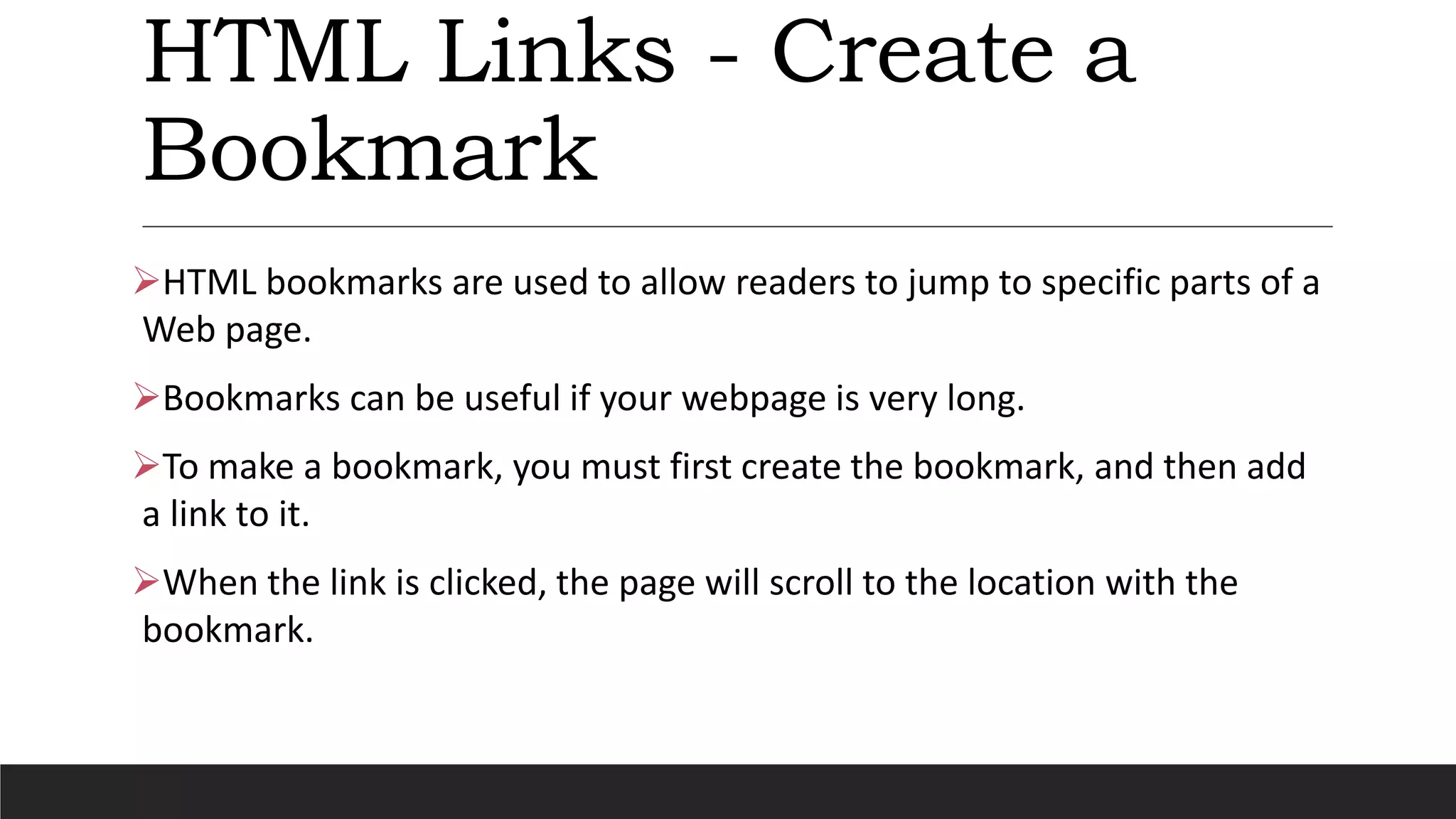 Html links | PPT