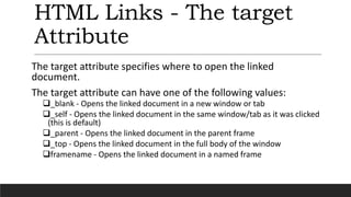 Html links | PPTX