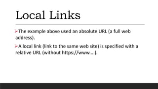 Html links | PPTX
