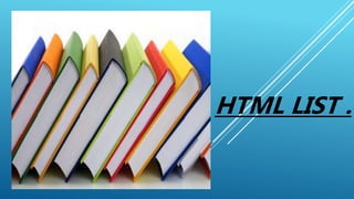 Html list. | PPTX