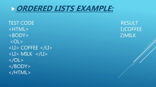 Html list. | PPT