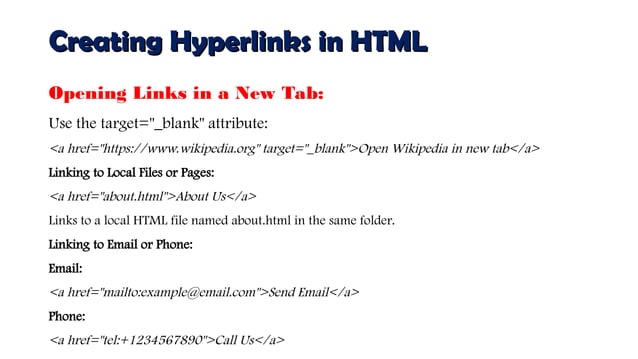HTML List, Nesting List & Hyperlinks.ppt