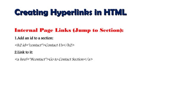 HTML List, Nesting List & Hyperlinks.ppt
