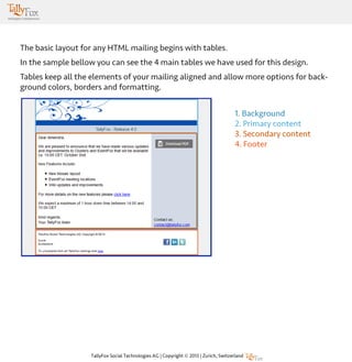 Custom HTML mailings 2columns | PDF