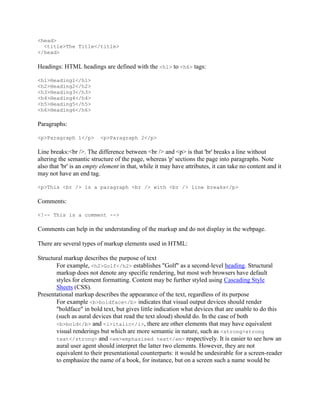 INTRODUCTION TO HTML | DOCX