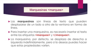 Html marquee | PPTX