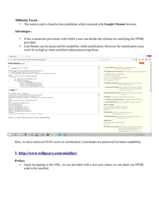 Html minification | PDF