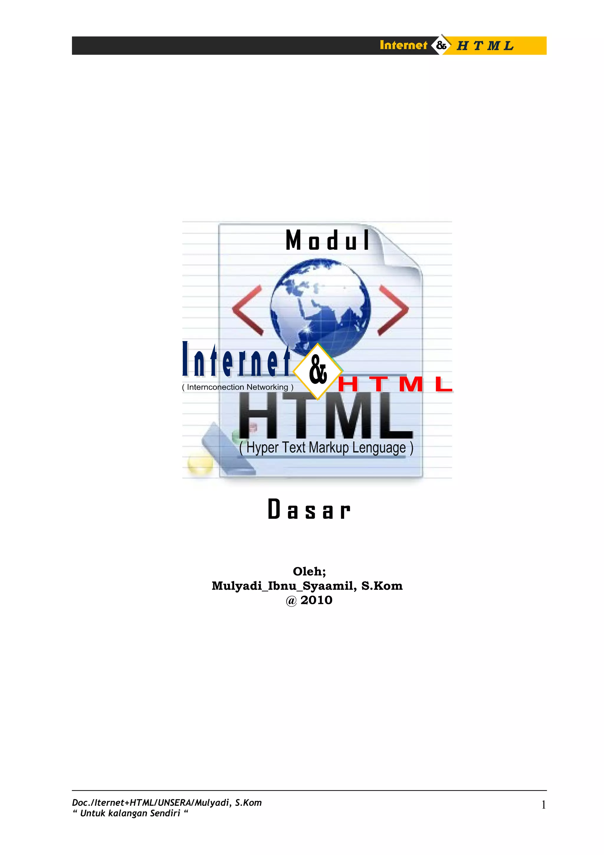 Modul Dasar HTML | DOC