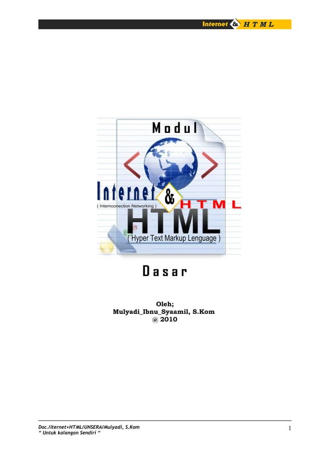 Modul Dasar HTML | DOC