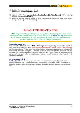 Modul Dasar HTML | DOC