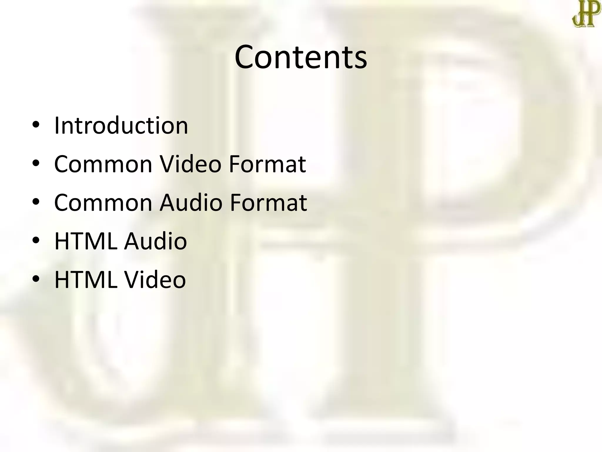 Html multimedia | PPTX