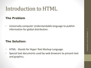 HTML Note FOR ENGINEERING PURPOSE CLASS NOTES | PPTX | Web Design and ...