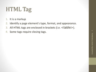 HTML Note FOR ENGINEERING PURPOSE CLASS NOTES | PPTX | Web Design and ...