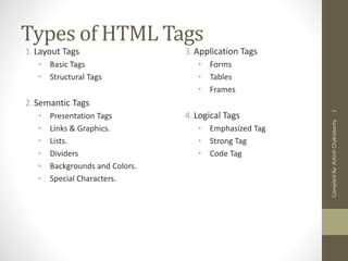 HTML Note FOR ENGINEERING PURPOSE CLASS NOTES | PPTX | Web Design and ...