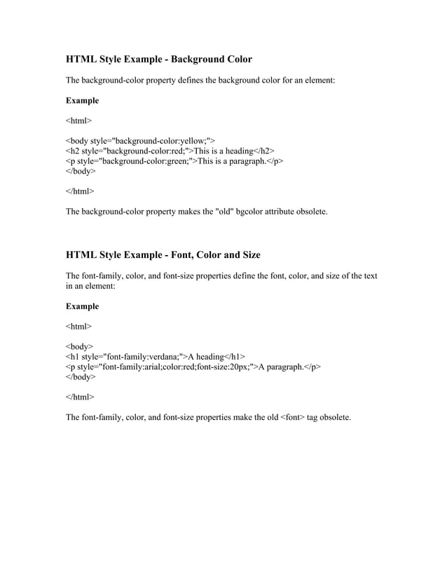 Html notes | PDF | Web Design and HTML | Internet