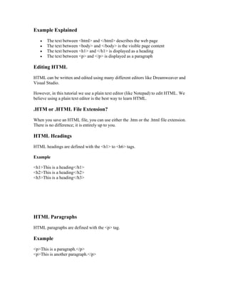 Html notes | PDF