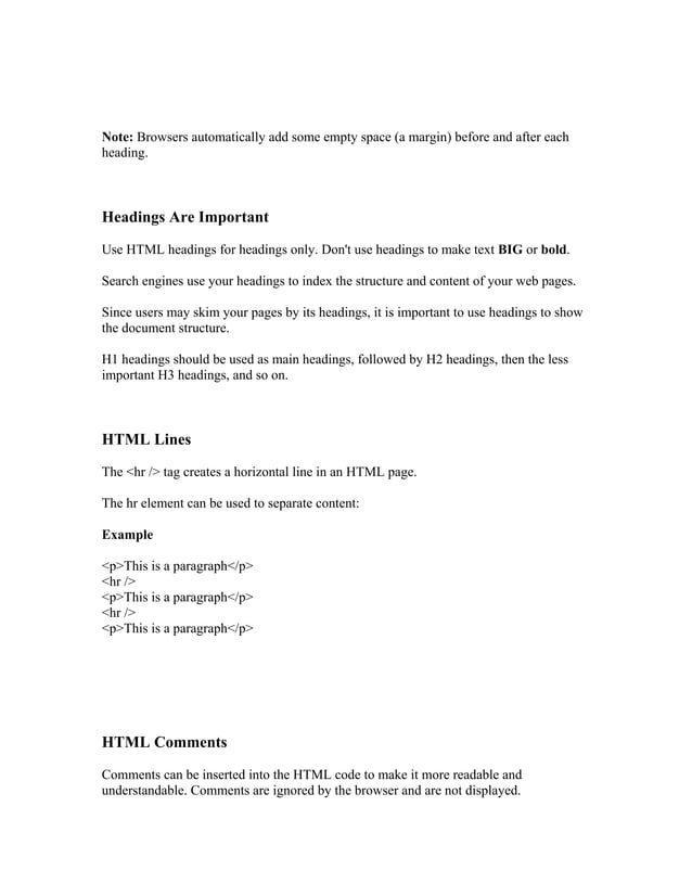 Html notes | PDF | Web Design and HTML | Internet