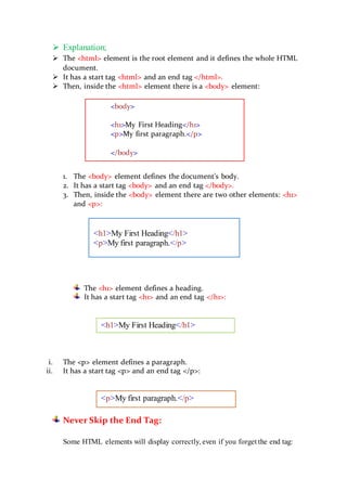HTML Notes And Some Attributes | PDF