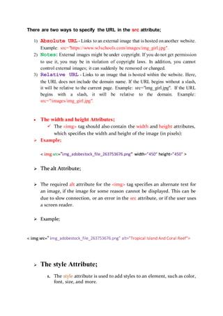 HTML Notes And Some Attributes | PDF
