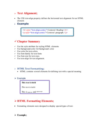 HTML Notes And Some Attributes | PDF