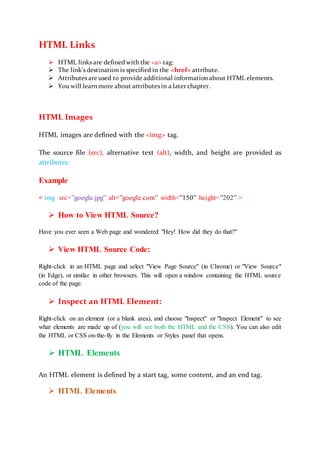 HTML Notes And Some Attributes | DOCX