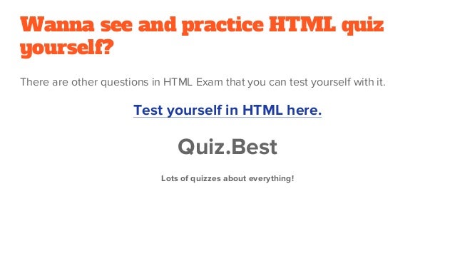 Html Online Quiz