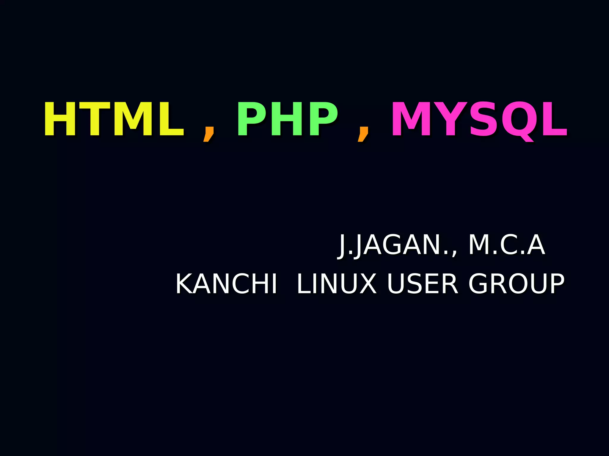 Html Php Mysql Intro Ppt