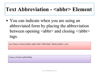 Html phrase tags | PDF