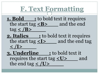 Html Power Point 3 | PPT