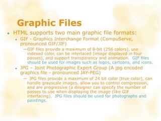 Html Presentation | PPTX | Web Design and HTML | Internet