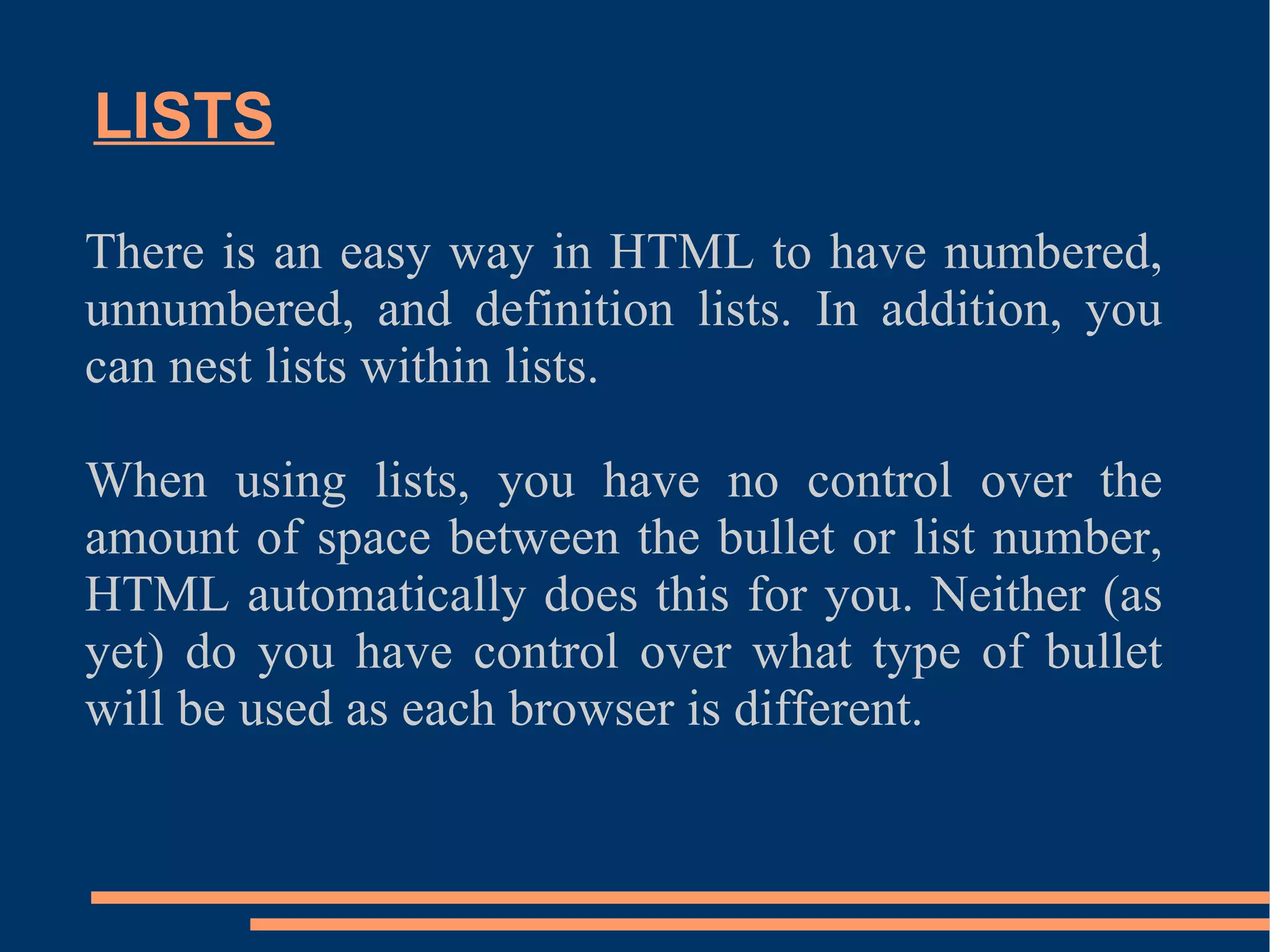 Html Ppt | PPT | Web Design and HTML | Internet