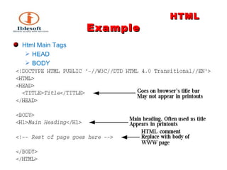 Html ppt | PPT | Web Design and HTML | Internet