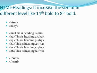 HTML Tutorials | PPT