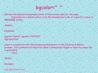 Html ppt computer | PPT | Web Design and HTML | Internet