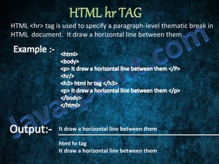 HTML Tags | PPSX