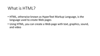 GFGC CHIKKABASUR(HTML) | PPT