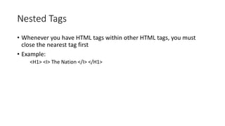 GFGC CHIKKABASUR(HTML) | PPT